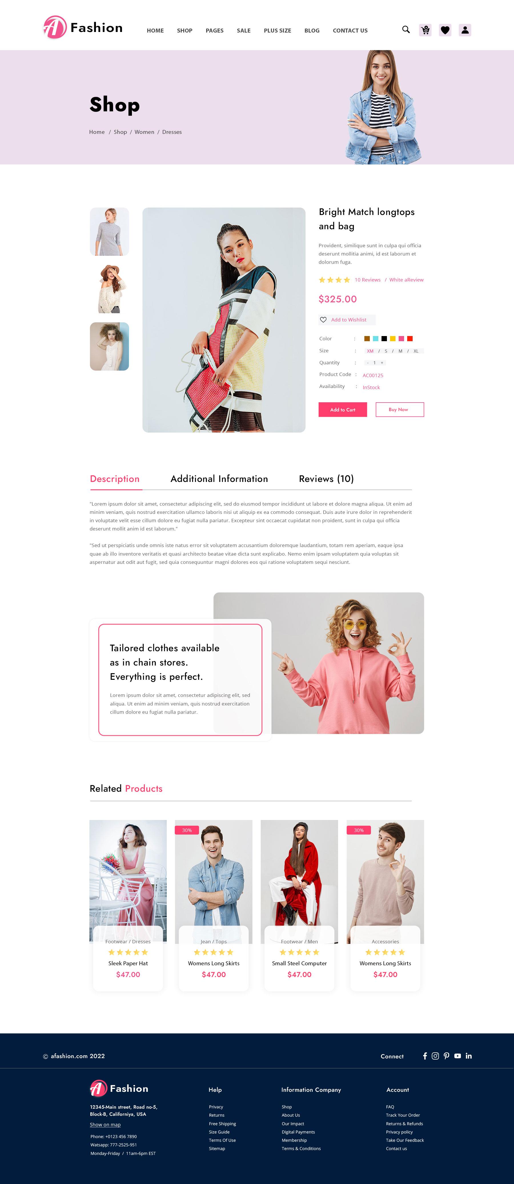 Stylish Clothing Website Template Designed in PSD | Freevaly
